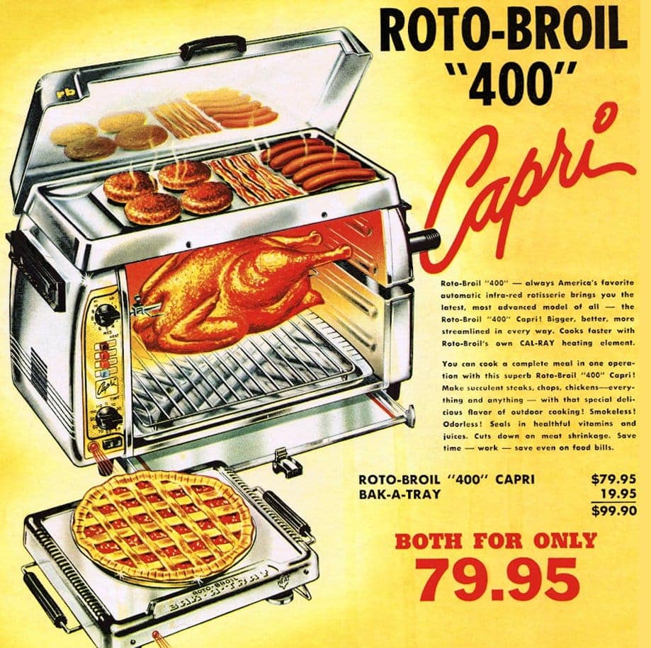 The vintage Roto-Broil 400 kitchen cooker made a king-size fiesta (1955 ...