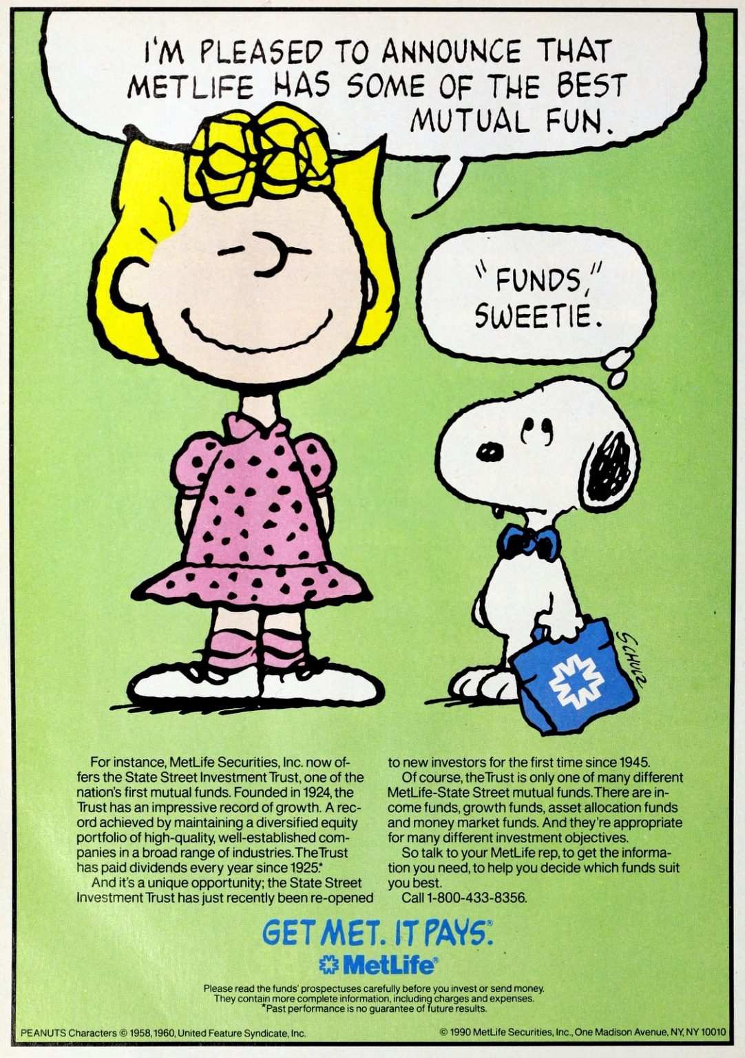 Remember how the Peanuts gang starred in these old Met Life ads ...