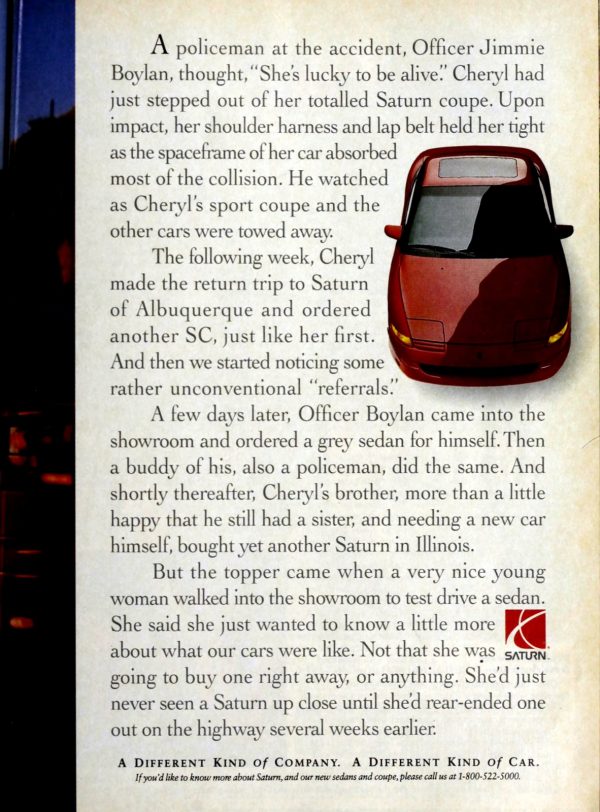 The Saturn car company was a unique & innovative brand in the 1990s ...