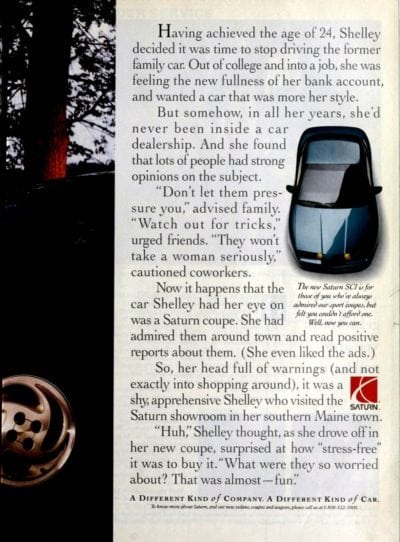 The Saturn car company was a unique & innovative brand in the 1990s ...