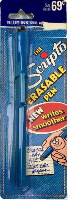We thought Eraser Mate & Scripto Erasable Pens from the 80s were ...