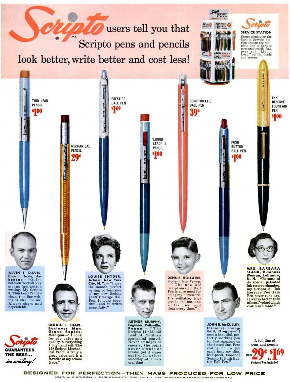 Vintage ballpoint pens - from Sheaffer, Parker, Bic, Paper-Mate ...