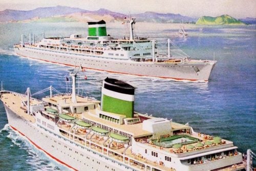 See old cruise ships & ocean vacations from the '30s through the '60s ...