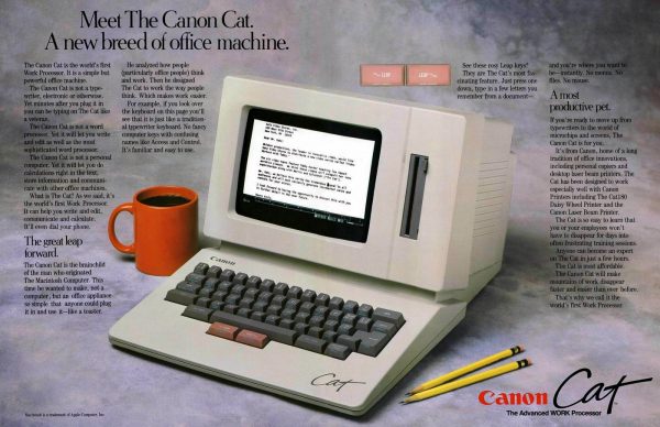 Look back at 1987's Canon Cat word processor - Click Americana
