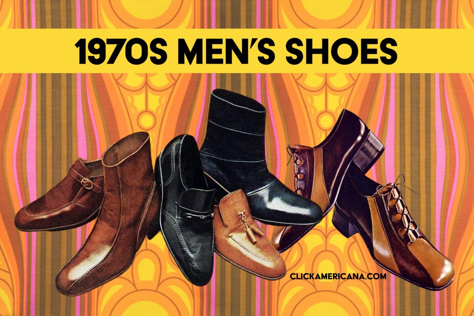 1970s men's shoes came in a variety of bold (and sometimes wild) styles ...