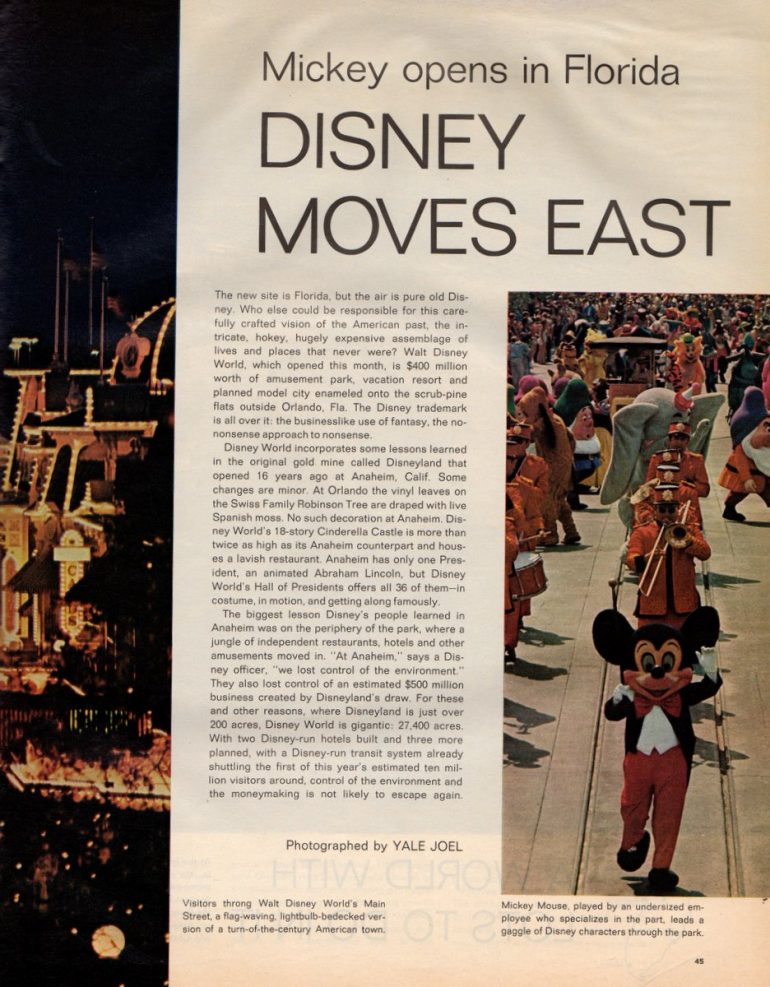 What Walt Disney World was like in when it opened in 1971, after ...