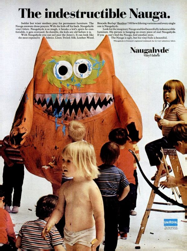Remember the Nauga, the adorable toy monster mascot for Naugahyde vinyl ...