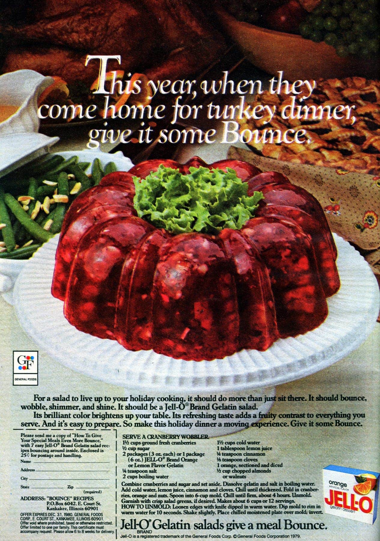 Serve a '70s style retro Cranberry Wobbler gelatin mold this ...