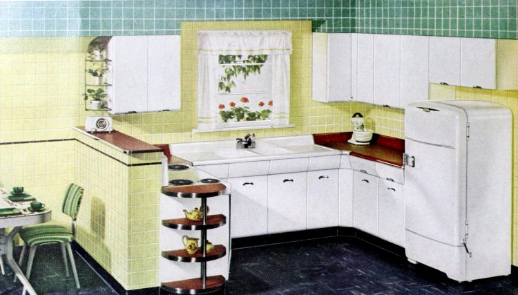 31 vintage 1950s kitchen tile design ideas - Click Americana