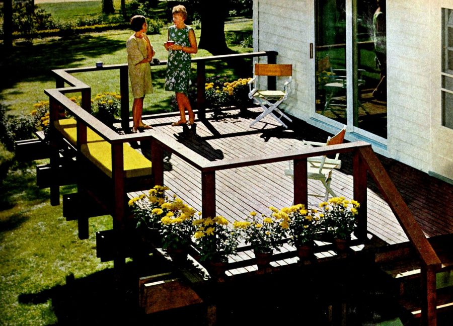 See 41 vintage backyard decks, plus find out how wood decking became a ...