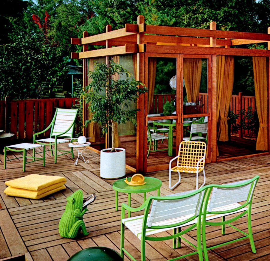 See 41 vintage backyard decks, plus find out how wood decking became a ...