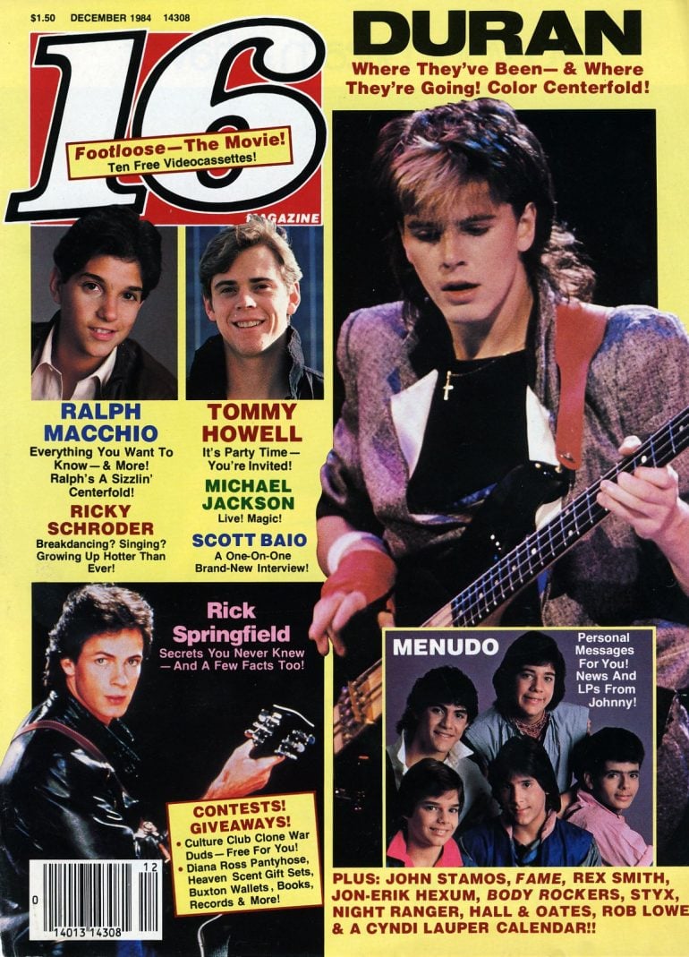 16 Magazine in the 1980s tracked the most popular teen heartthrobs ...