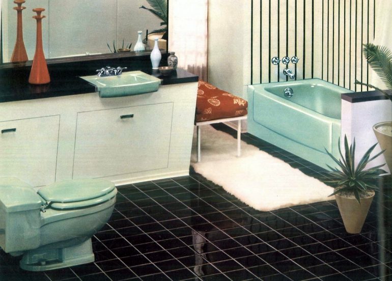 60 vintage '60s bathrooms: Retro home decorating ideas - Click Americana