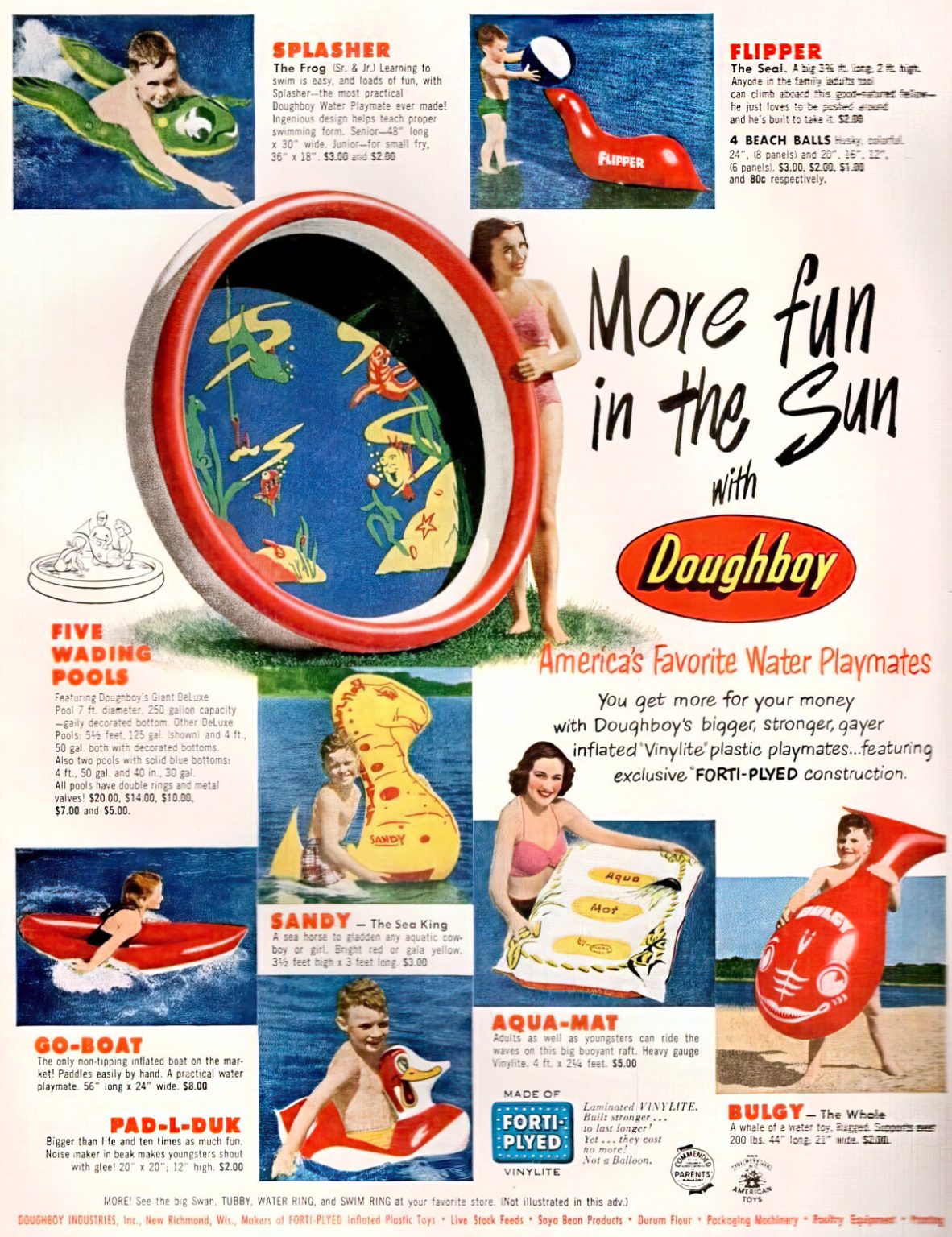 These vintage plastic wading pools from the 50s & 60s are still just as ...