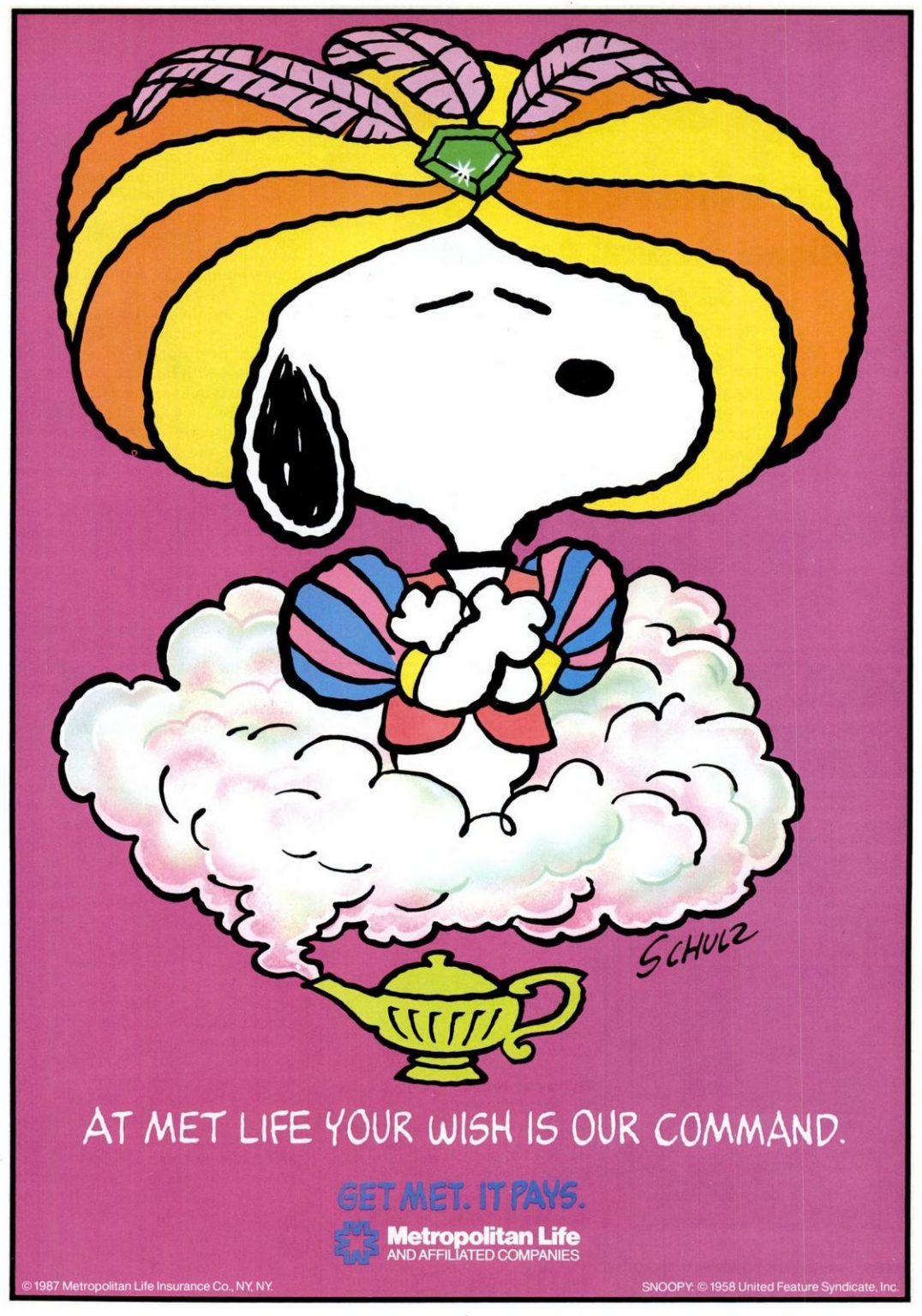 Remember how the Peanuts gang starred in these old Met Life ads ...