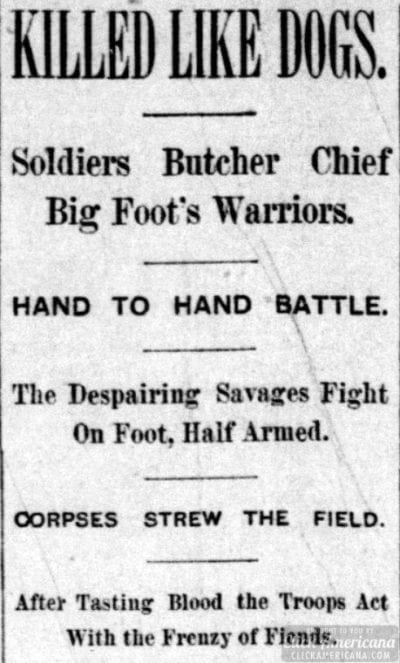 The history of the Wounded Knee Massacre: Reports from the scene, and ...