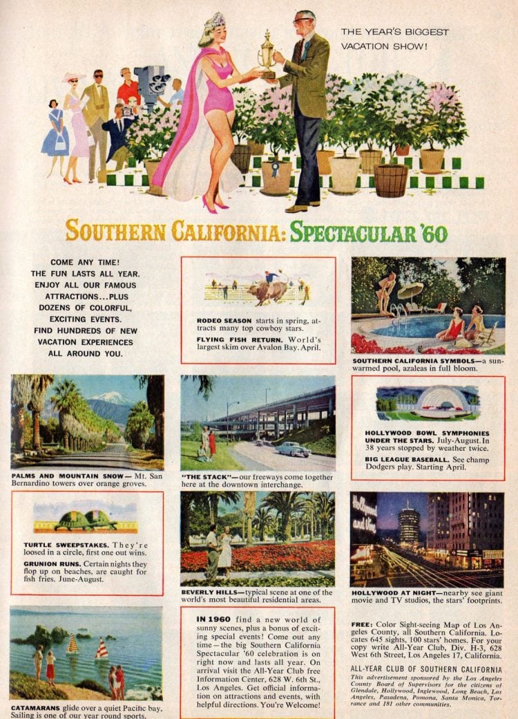 1960s California & Los Angeles were exciting vacation destinations any ...