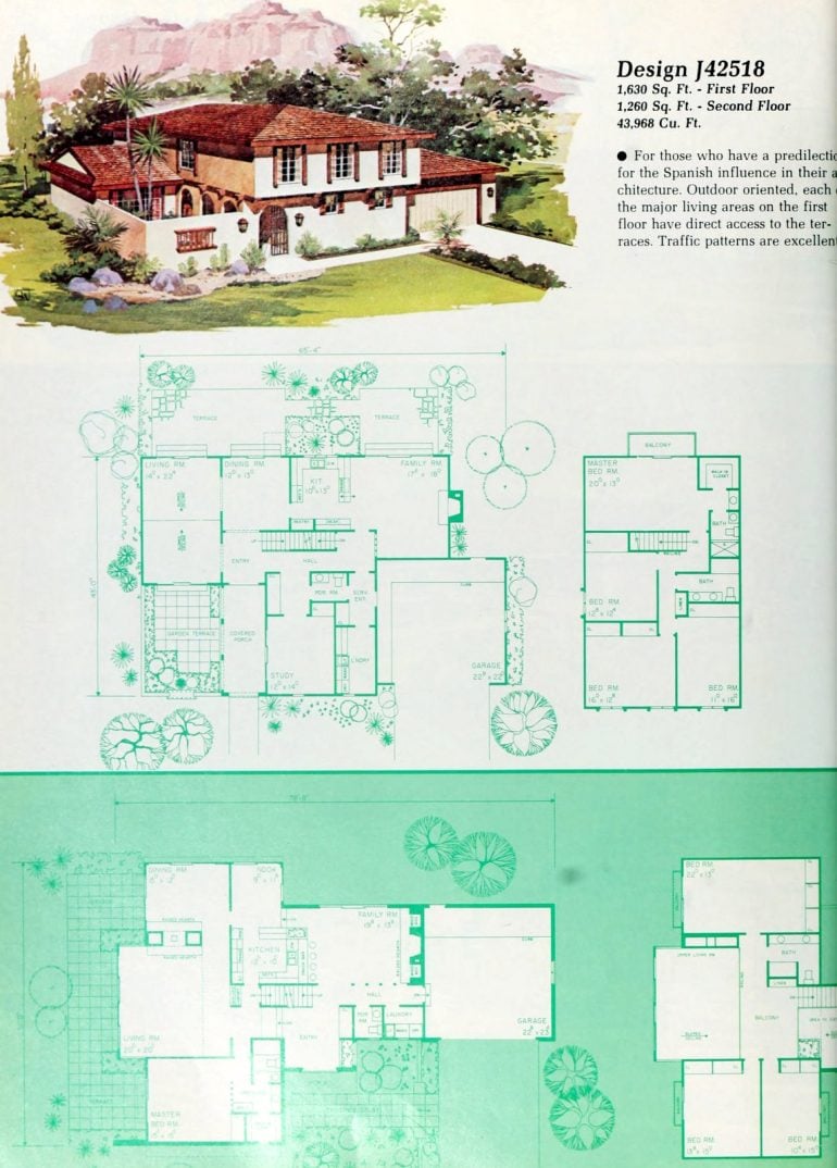 The most popular 1970s house plans: Ranch, contemporary, split levels ...