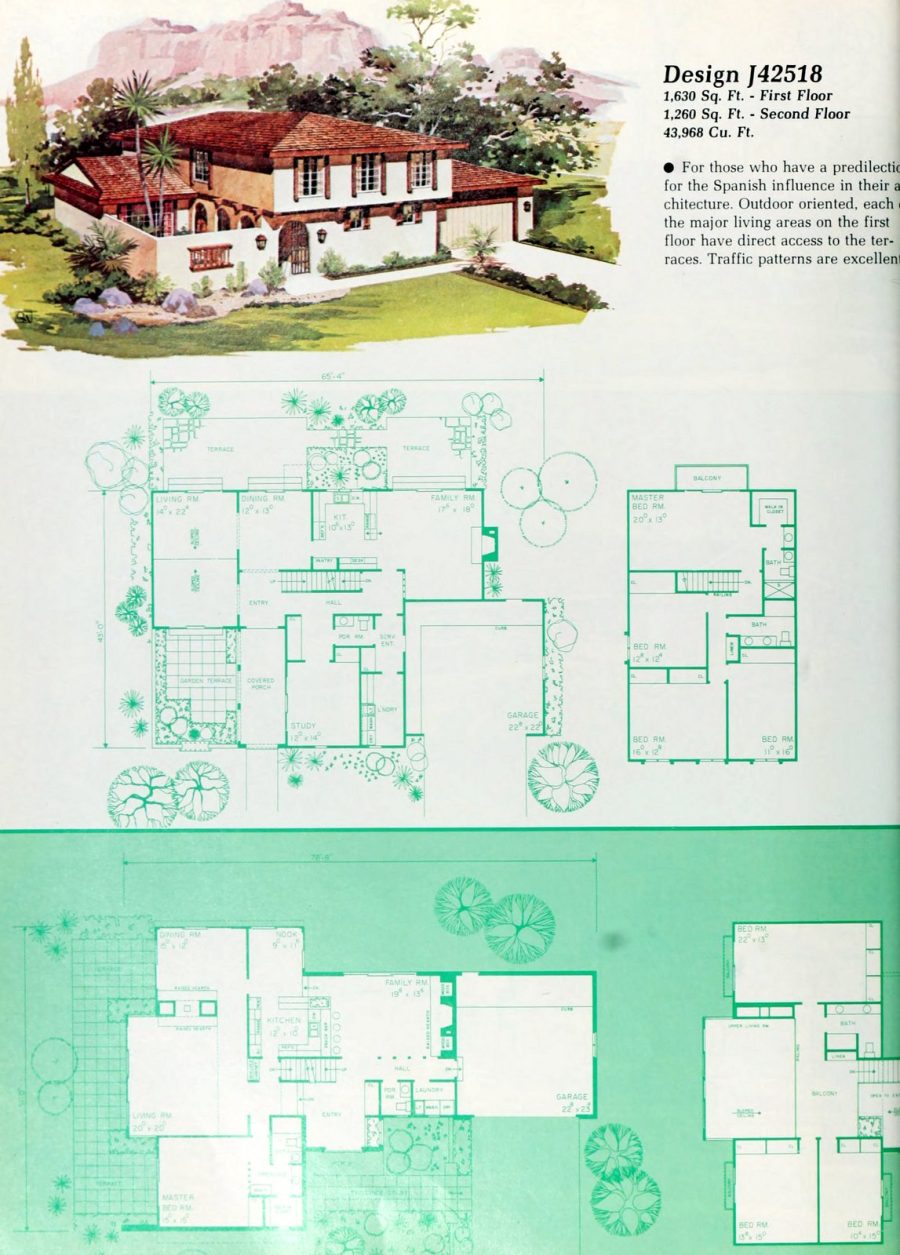 The most popular 1970s house plans: Ranch, contemporary, split levels ...