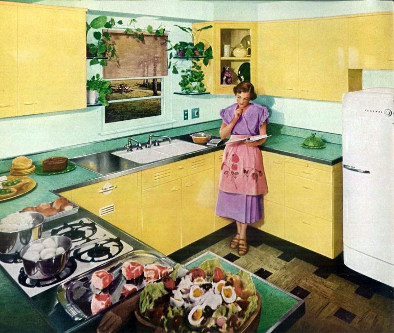 33 retro yellow kitchens that defined midcentury style in the most ...