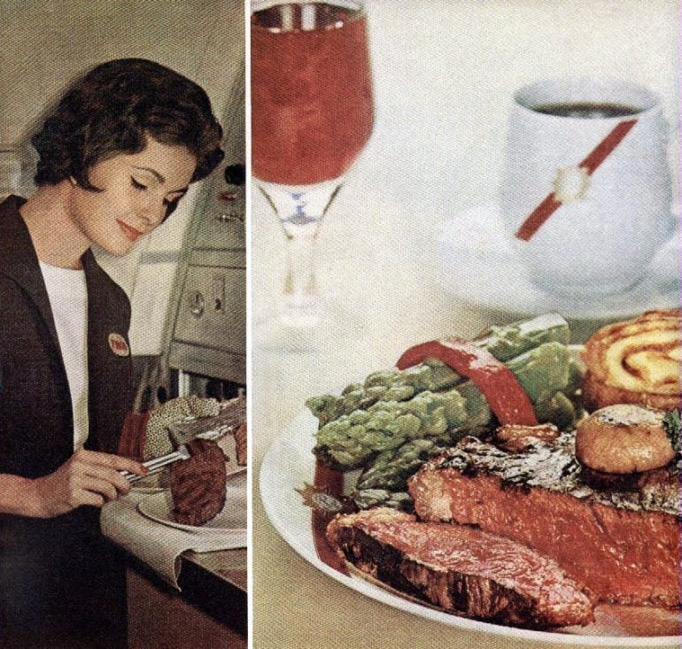 Amazing airline food from the 1950s, 1960s & 1970s: In-flight meals you ...