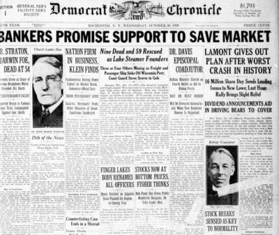 The Great Depression newspaper headlines: Turmoil & uncertainty after ...