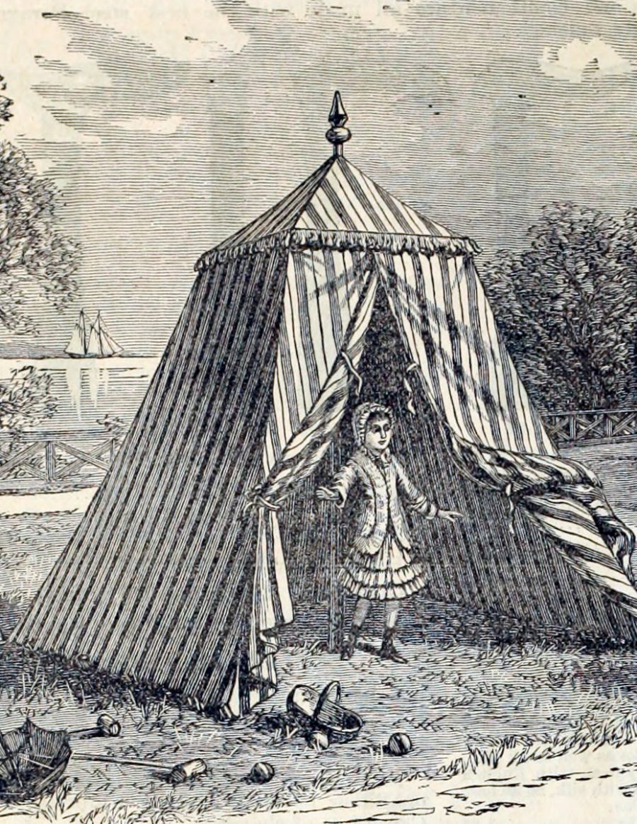Remember old-fashioned striped outdoor tents & cabanas? Take a look ...