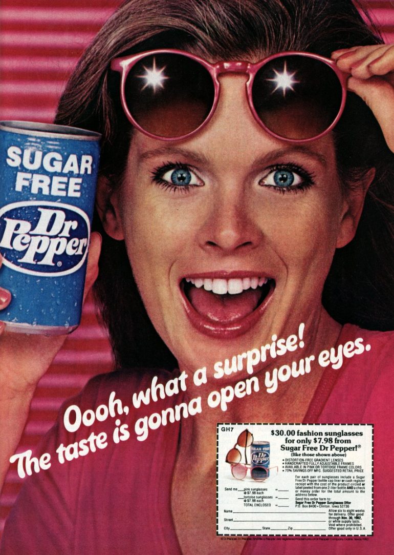 Pop culture: Vintage diet sodas from the '80s, like Dr Pepper, Sprite ...