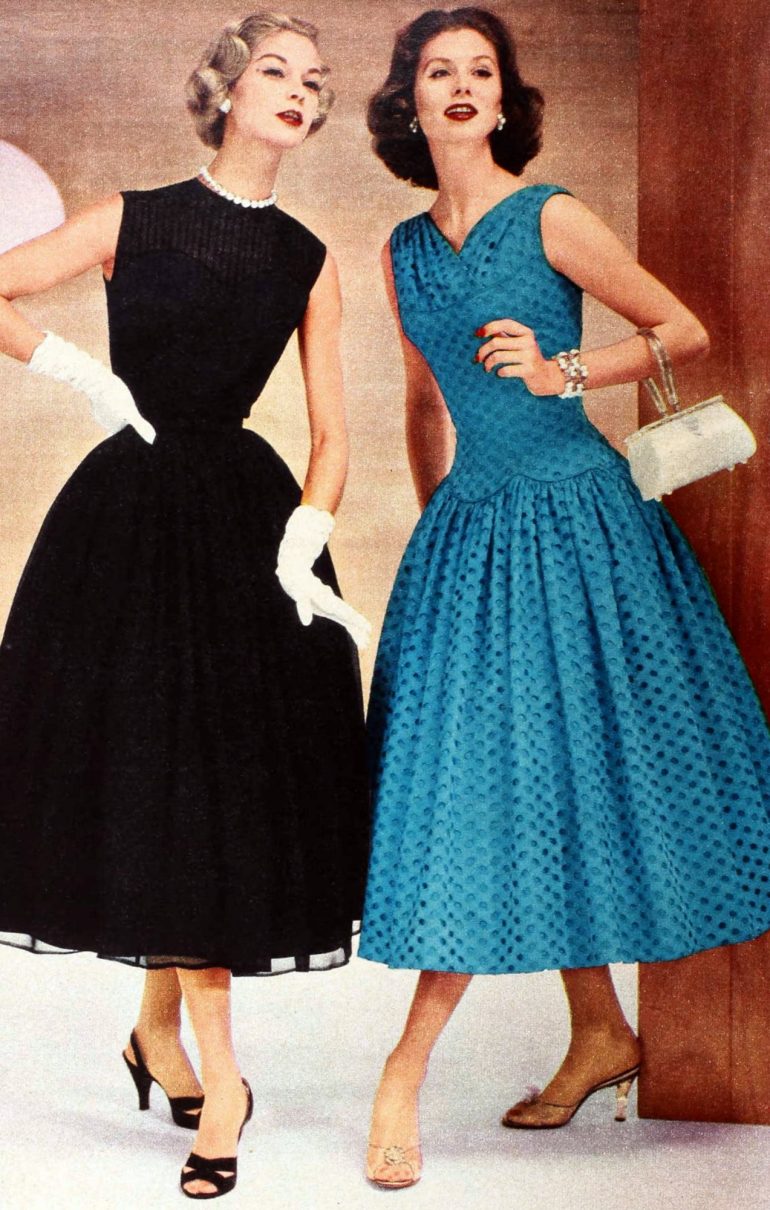 Crinolines & petticoat skirts were big style in the 1950s... and in the 1850s - Click Americana