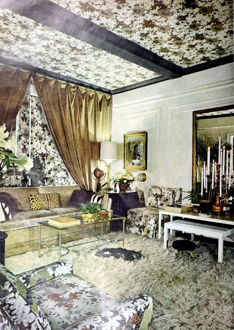 Mid century modern living room decor: 50+ vintage photos showing bold ...