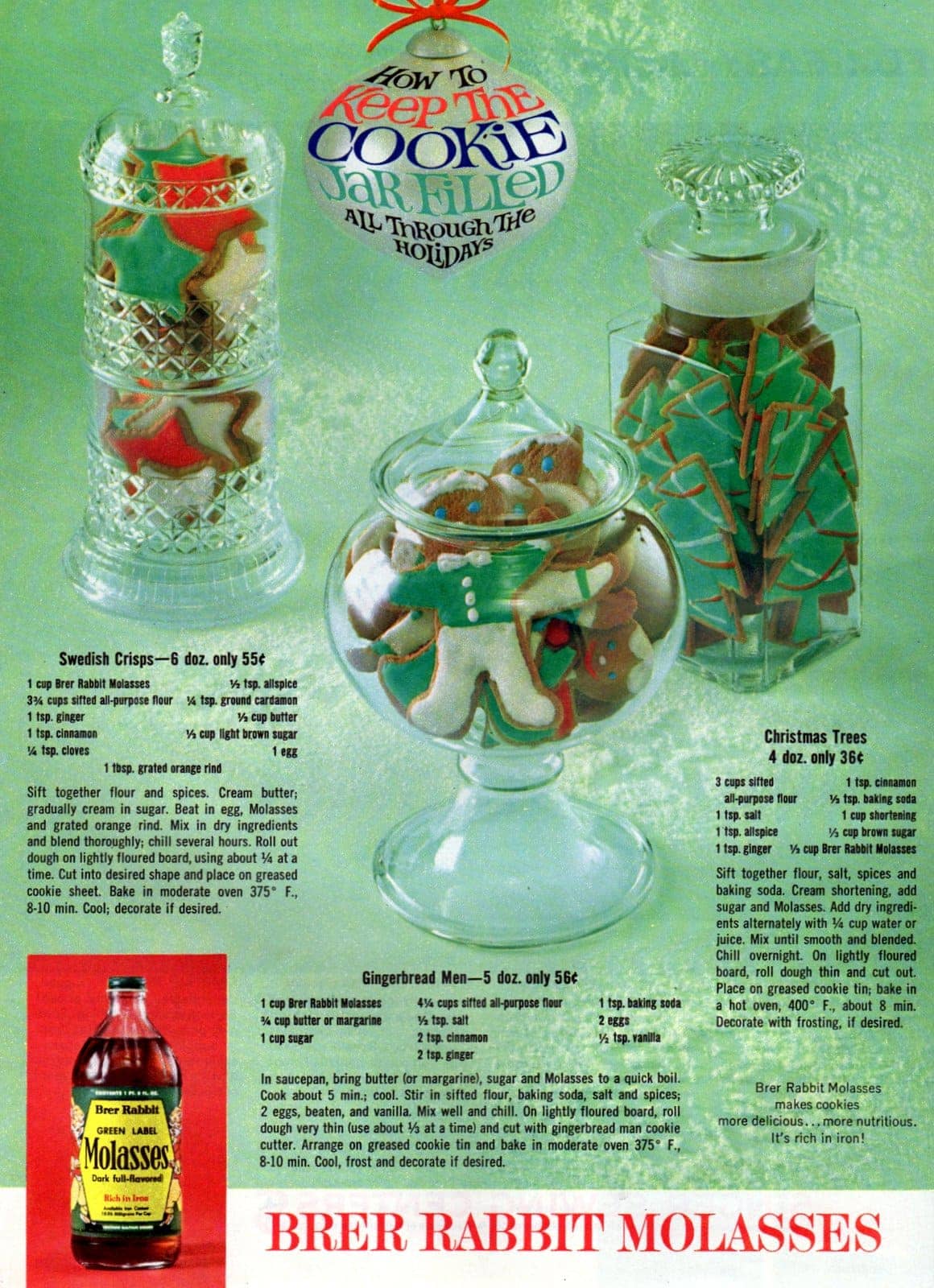 Classic molasses cut-out cookie recipes from the '60s - Click Americana