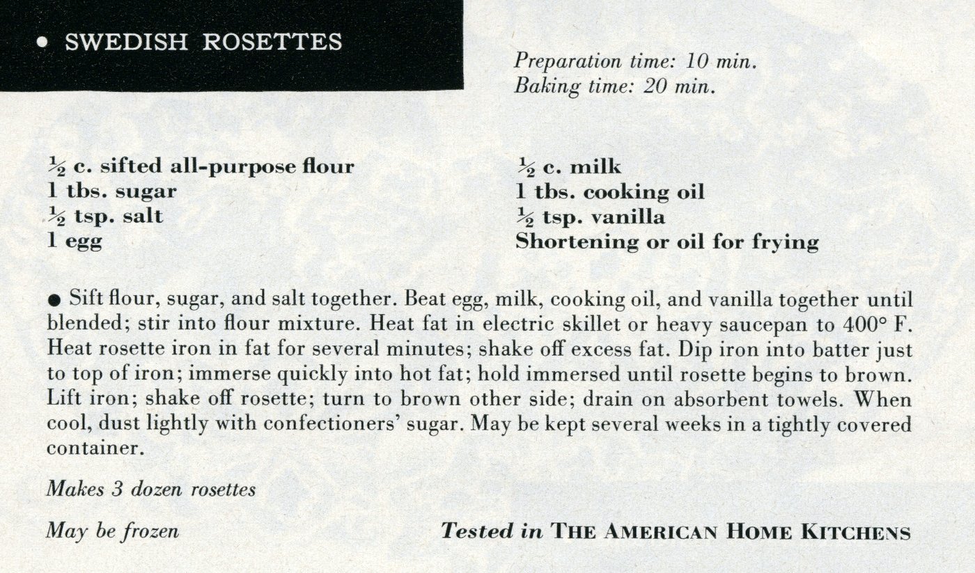 Swedish rosettes: Crisp, feather-light cookie recipe from 1960 - Click ...