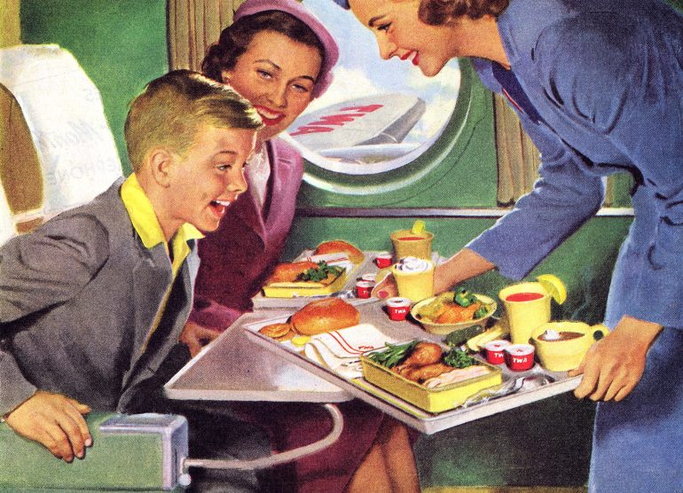 Amazing airline food from the 1950s, 1960s & 1970s: In-flight meals you ...