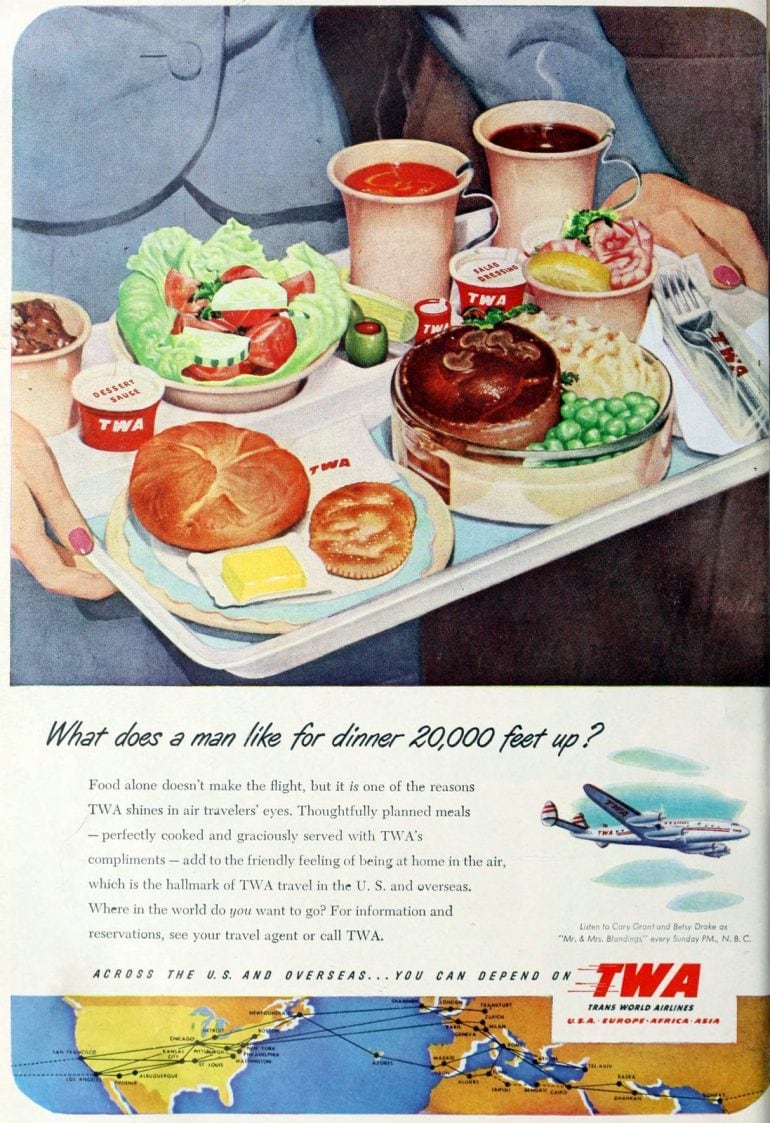 Amazing airline food from the 1950s, 1960s & 1970s: In-flight meals you ...