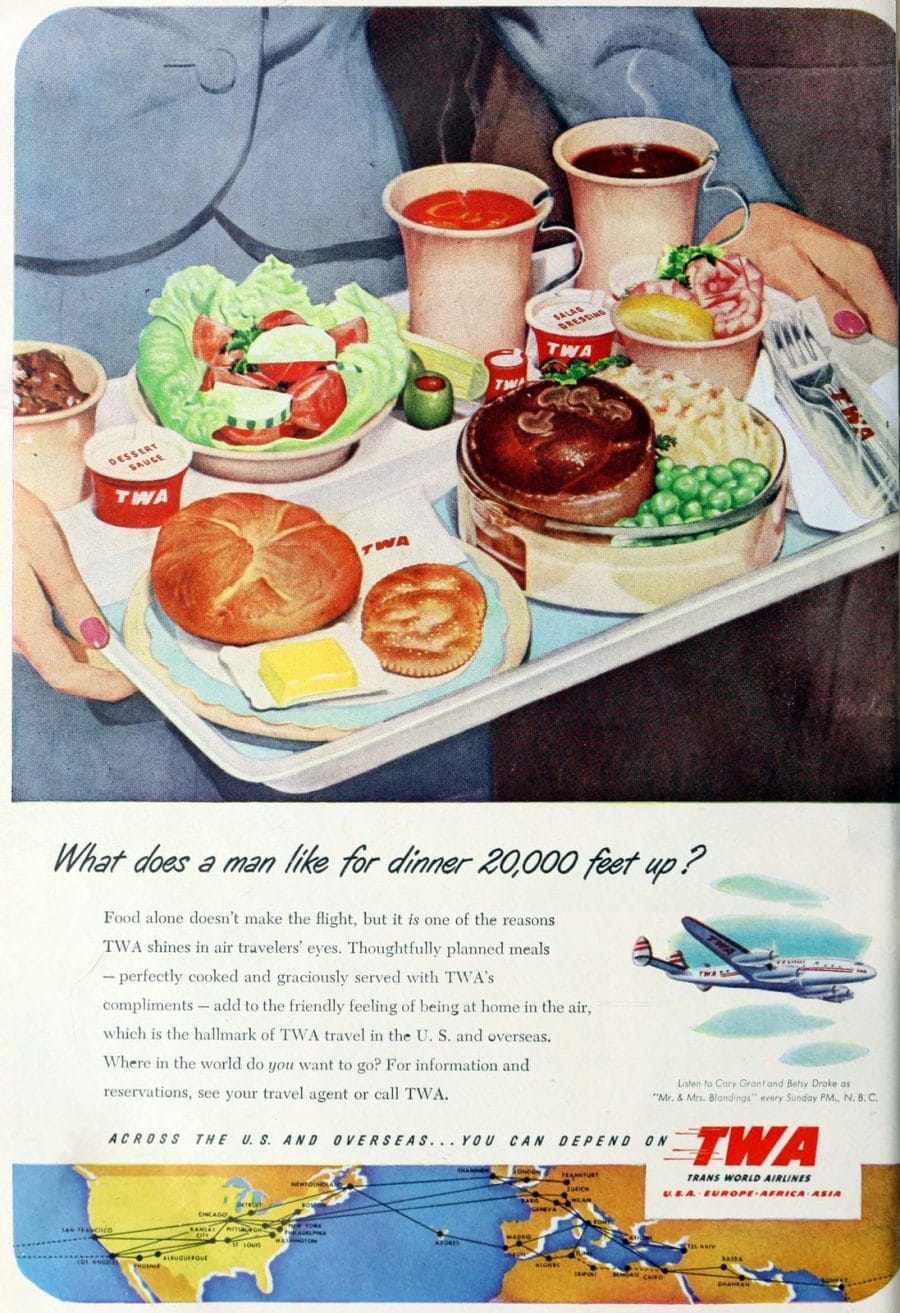 Amazing airline food from the 1950s, 1960s & 1970s: In-flight meals you ...