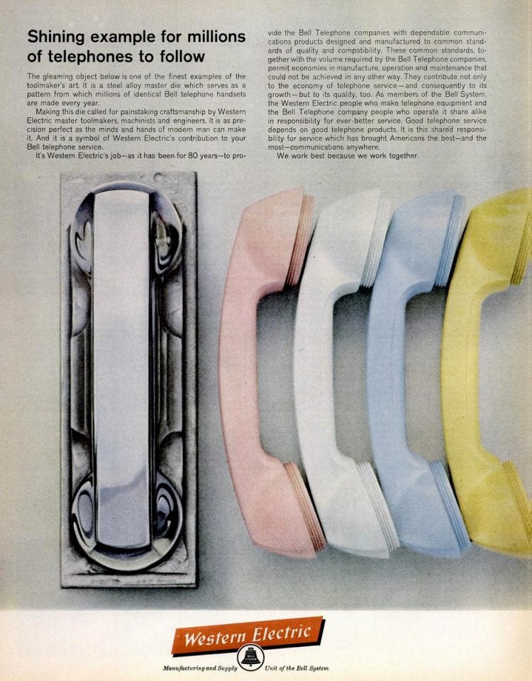 Look how colorful vintage phones used to be! Dial & touch-tone phones ...