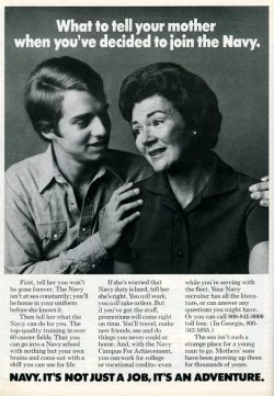 Navy. It's not just a job, it's an adventure: Vintage recruitment ads ...