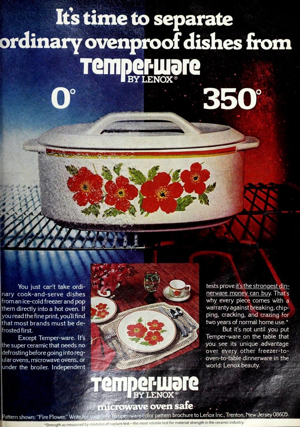 Lenox Temper-ware informal dinnerware sets from the '70s came in 8 patterns - Click Americana