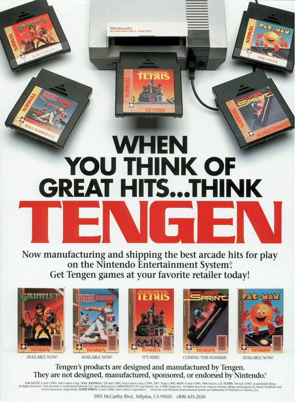 Look back at the original classic Nintendo Entertainment System/NES ...