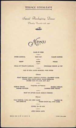 What did people have for Thanksgiving dinner years ago? Take a look ...