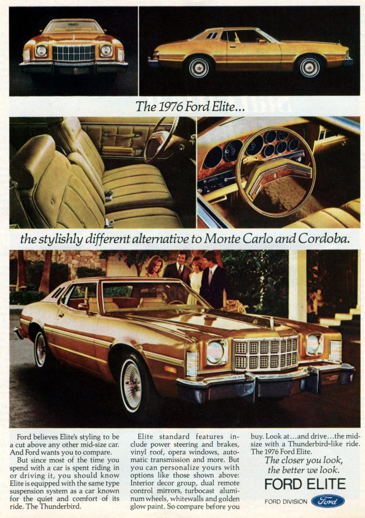 Ford Elite cars from the 1970s: A stylishly different alternative ...