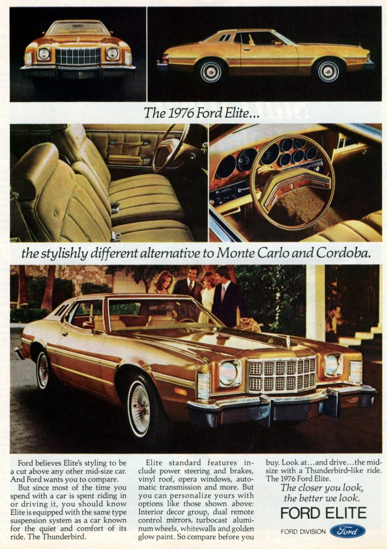 Ford Elite cars from the 1970s: A stylishly different alternative ...