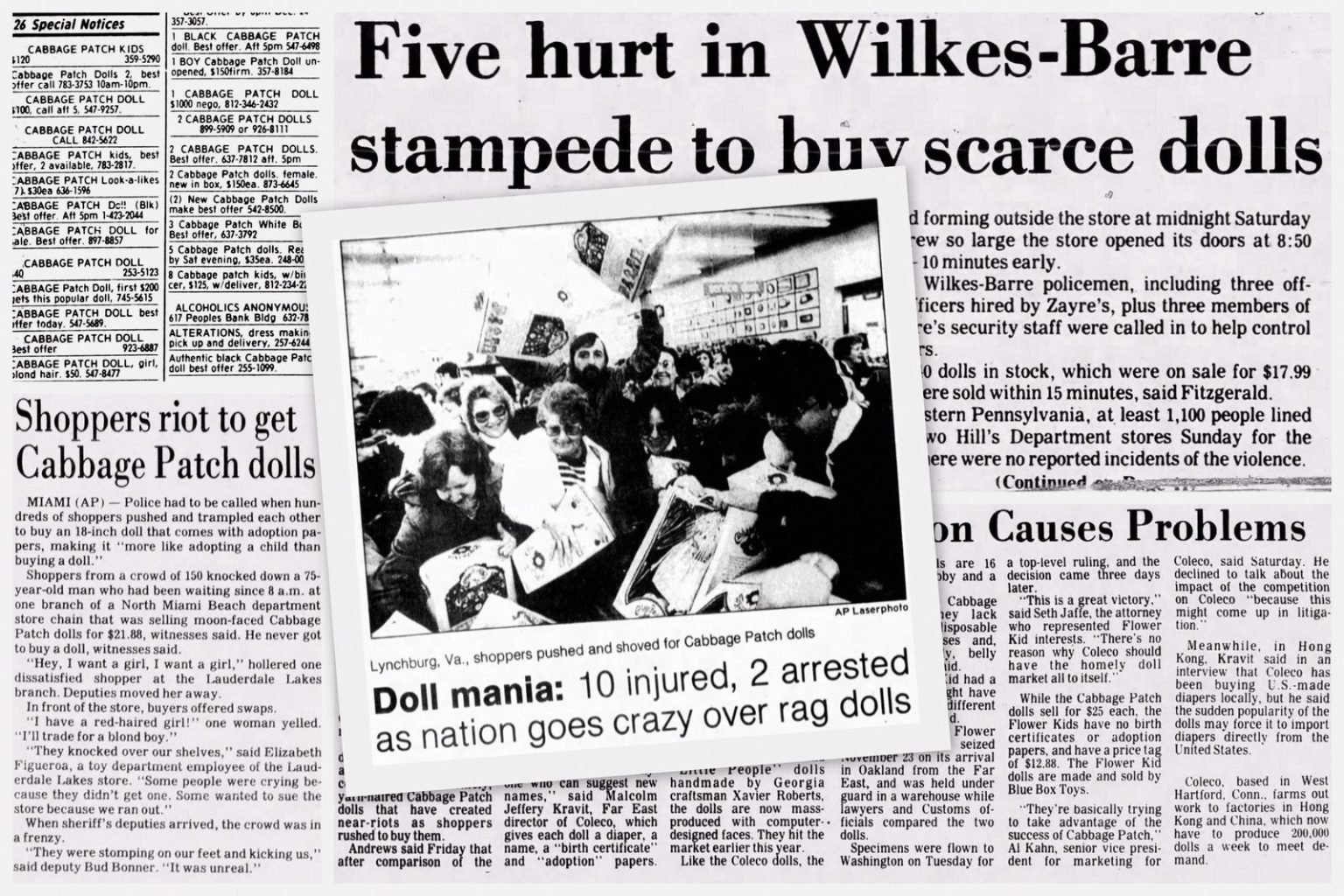 Cabbage Patch Kids: In 1983, the incredibly popular dolls were a riot ...