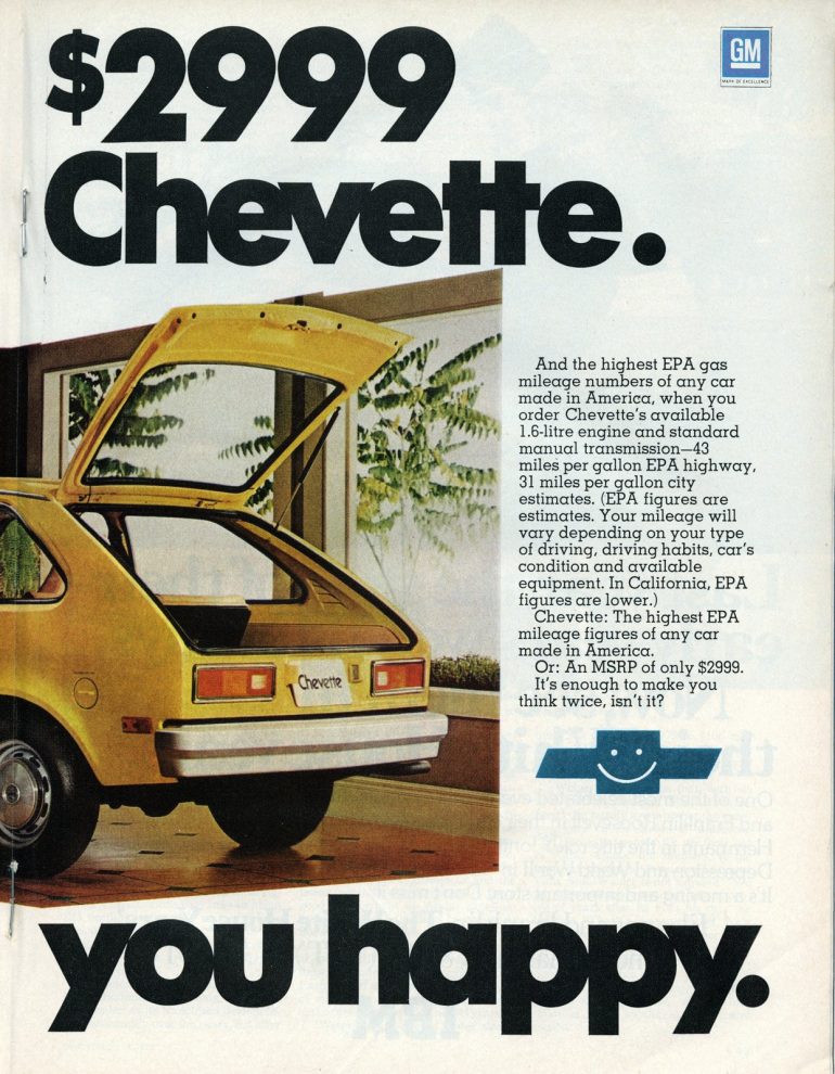 Why the classic Chevy Chevette entry-level subcompact car was a big ...