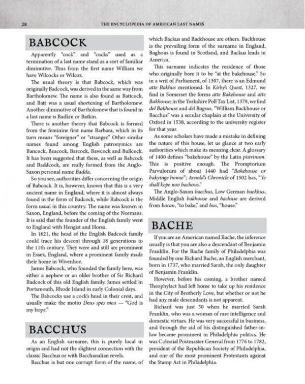 The Encyclopedia of American Last Names - Click Americana