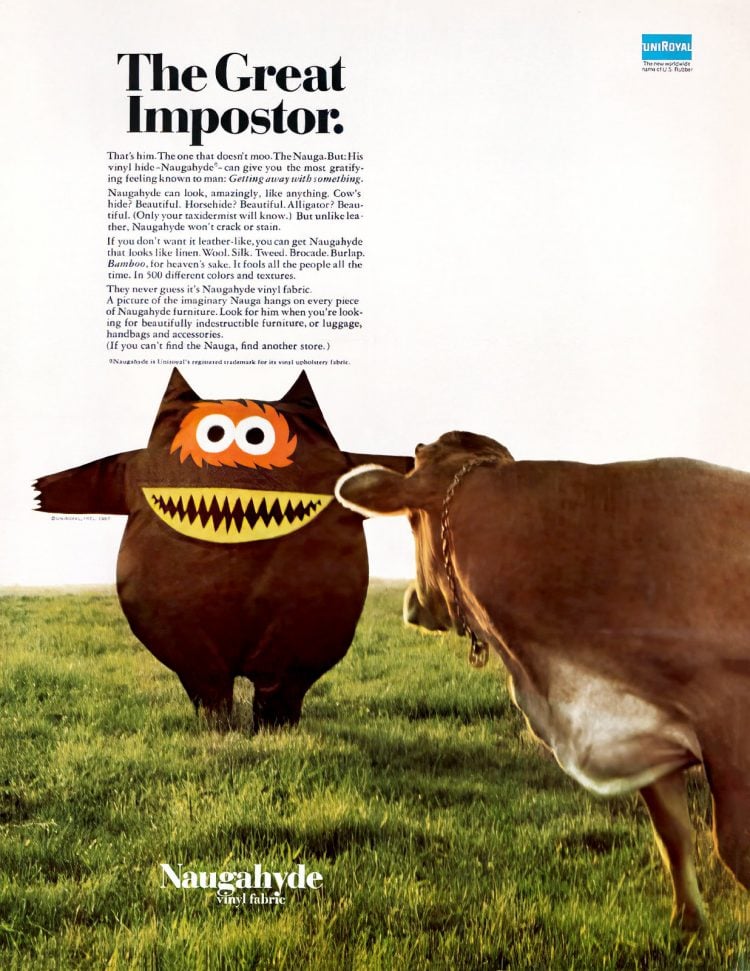 Remember the Nauga, the adorable toy monster mascot for Naugahyde vinyl ...