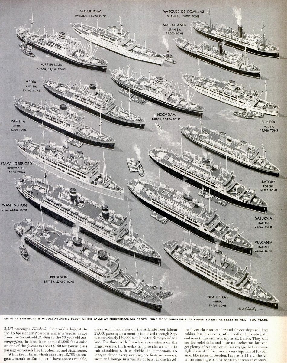 See old cruise ships & ocean vacations from the '30s through the '60s ...