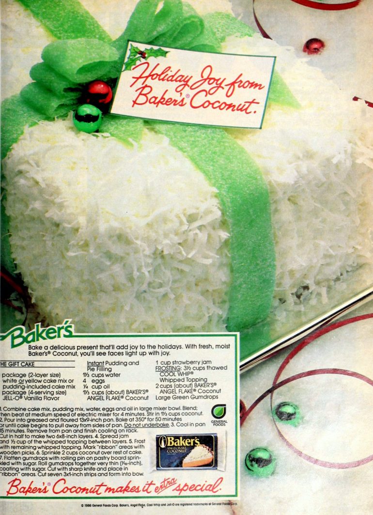 7 retro recipes for clever coconut Christmas cakes, including a snowman ...
