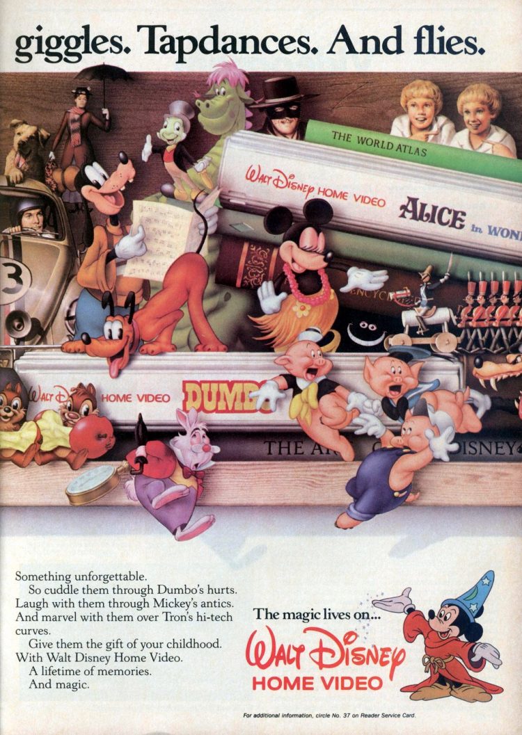 Classic Walt Disney Home Video VHS movies & short collections from the ...
