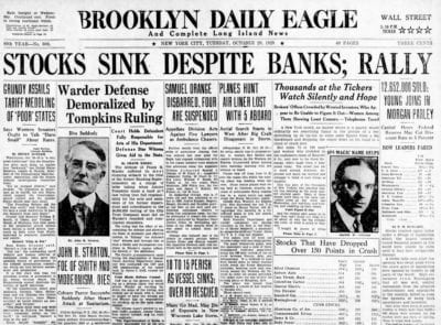 The Great Depression newspaper headlines: Turmoil & uncertainty after ...